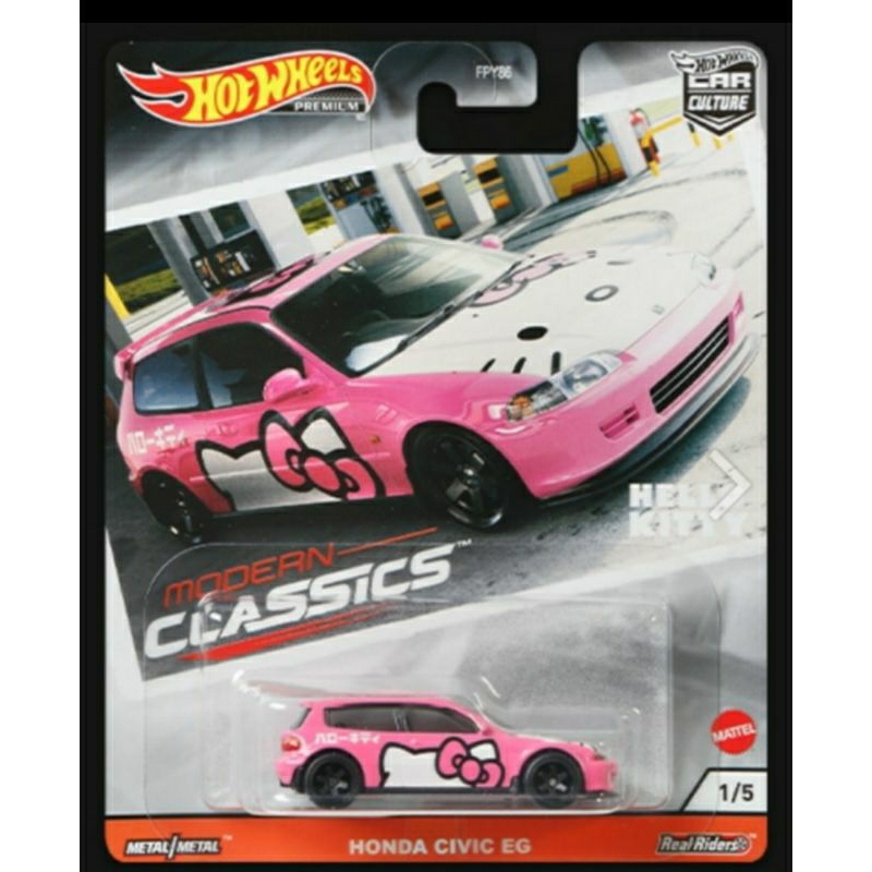 Hot wheels modern classic premium civic eg hello kitty pink | Shopee ...