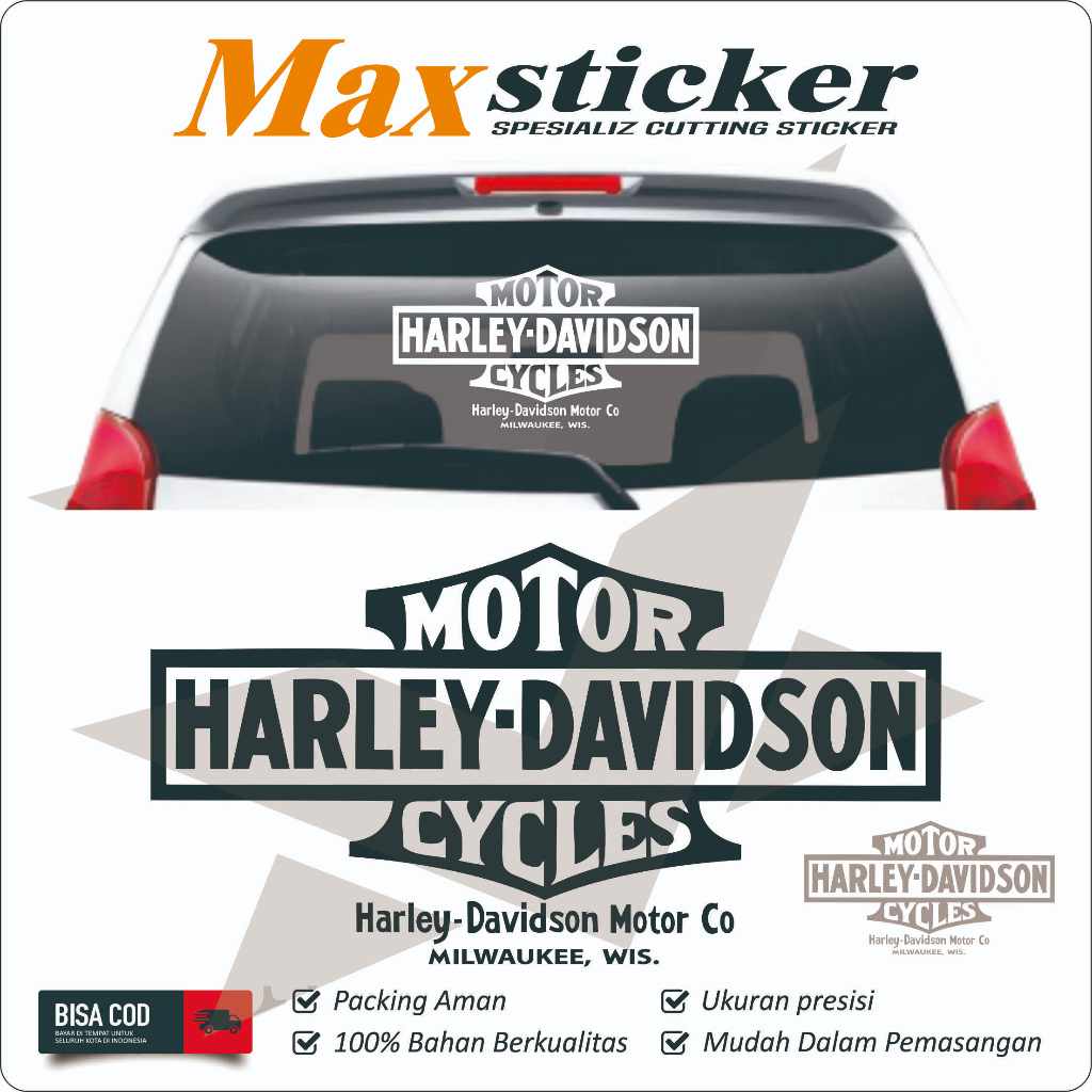Harley Davidson car rear window Sticker | Shopee Philippines