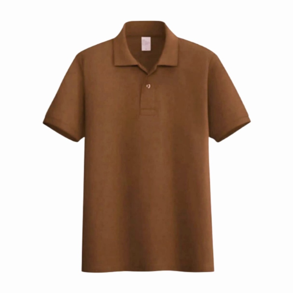 Kaos polos - polo Milk Chocolate polo shirt Men | Men's Collar polo ...