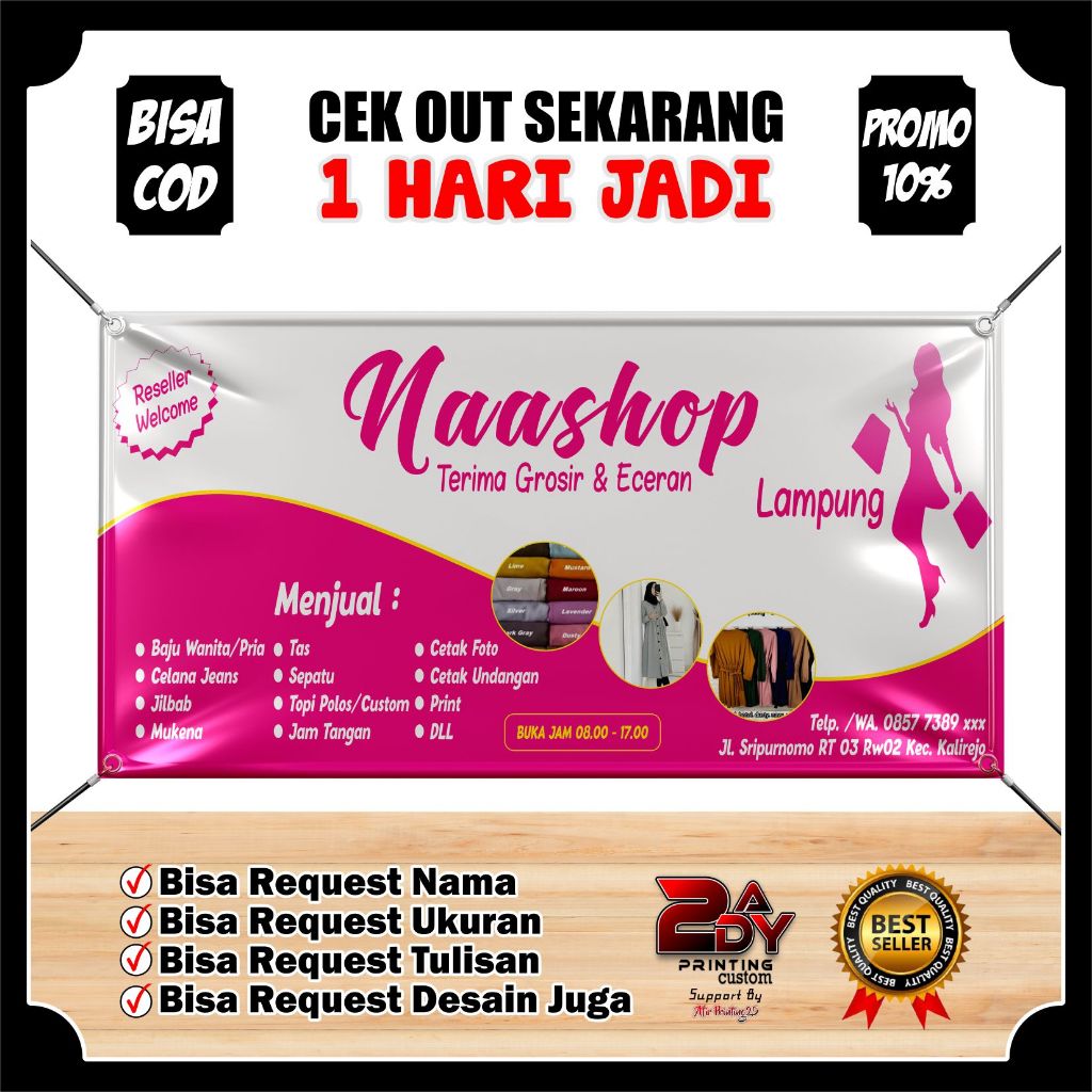 Quality Online Shop Banners, Olshop Online Shop Sales Banners, Custom ...