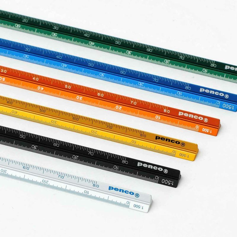 HighTide Penco Drafting Scale Ruler Triangular 15cm Ruler Triangle Line ...