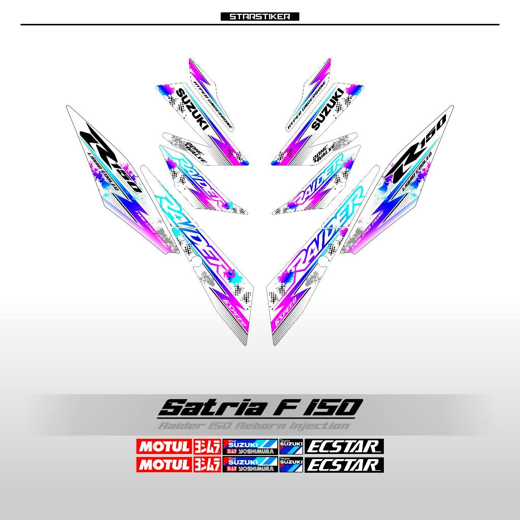 Satria INJECTION STRIPING 150 MOTIF 2 / F150 / SATRIA F 150 / 2016-2022 ...