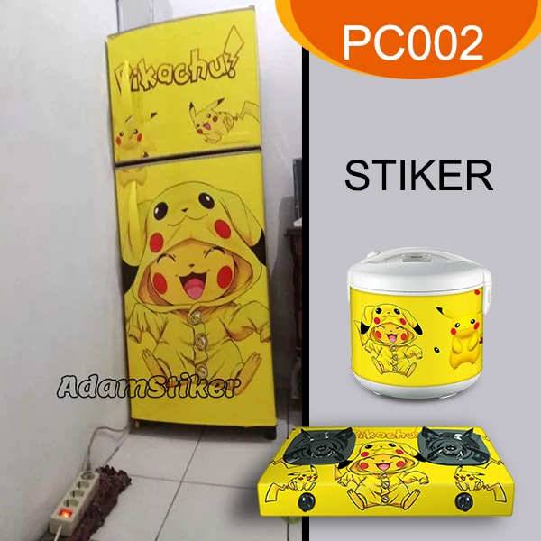 1 & 2-door Refrigerator Sticker, Stove Sticker, Pokemon Pikachu ...