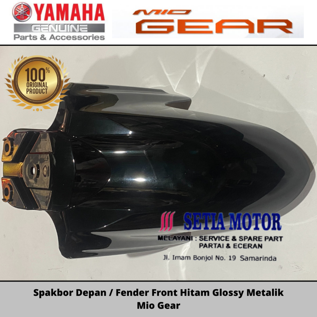 HITAM Mio Gear Glossy Black Metallic Front Fender / Front Fender ...