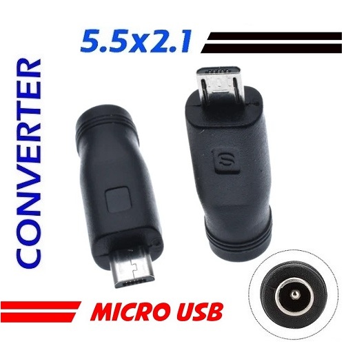 Micro USB 5 pin Male to DC Barrel Jack Adapter Female | Shopee Philippines