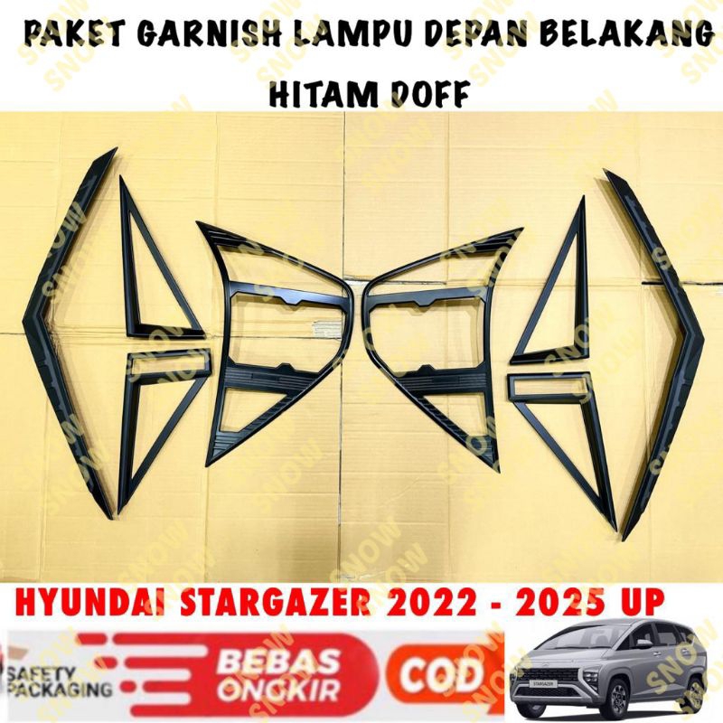 HITAM Stargazer 2022 2023 2024 2025 Black Doff Front Rear Garnish ...