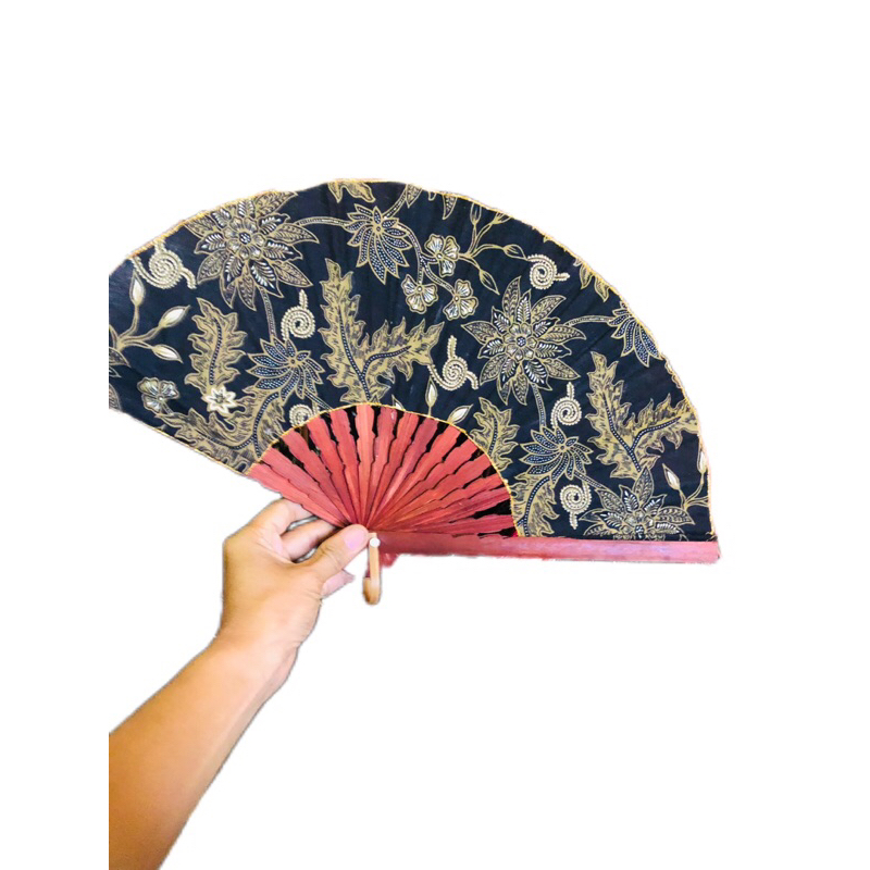 Batik fan / dance fan / traditional fan / bridal souvenir fan | Shopee ...
