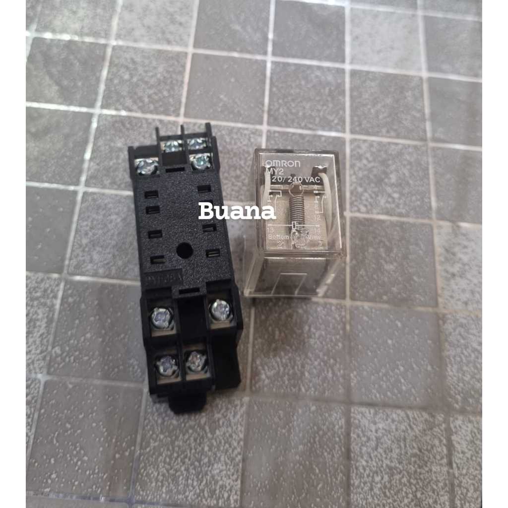 Omron Relay my2 220VAC Ori Japan + Socket / my2 220v | Shopee Philippines