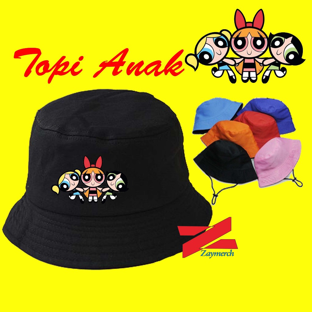 Powerpuff girls Hats Character bucket Hats For powerpuff girls | Shopee ...