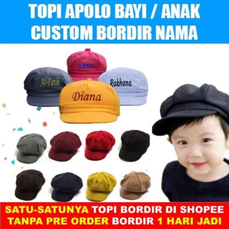 Children's Apollo hats embroidered with names // Children's Apollo hats embroidered with names 1 ...