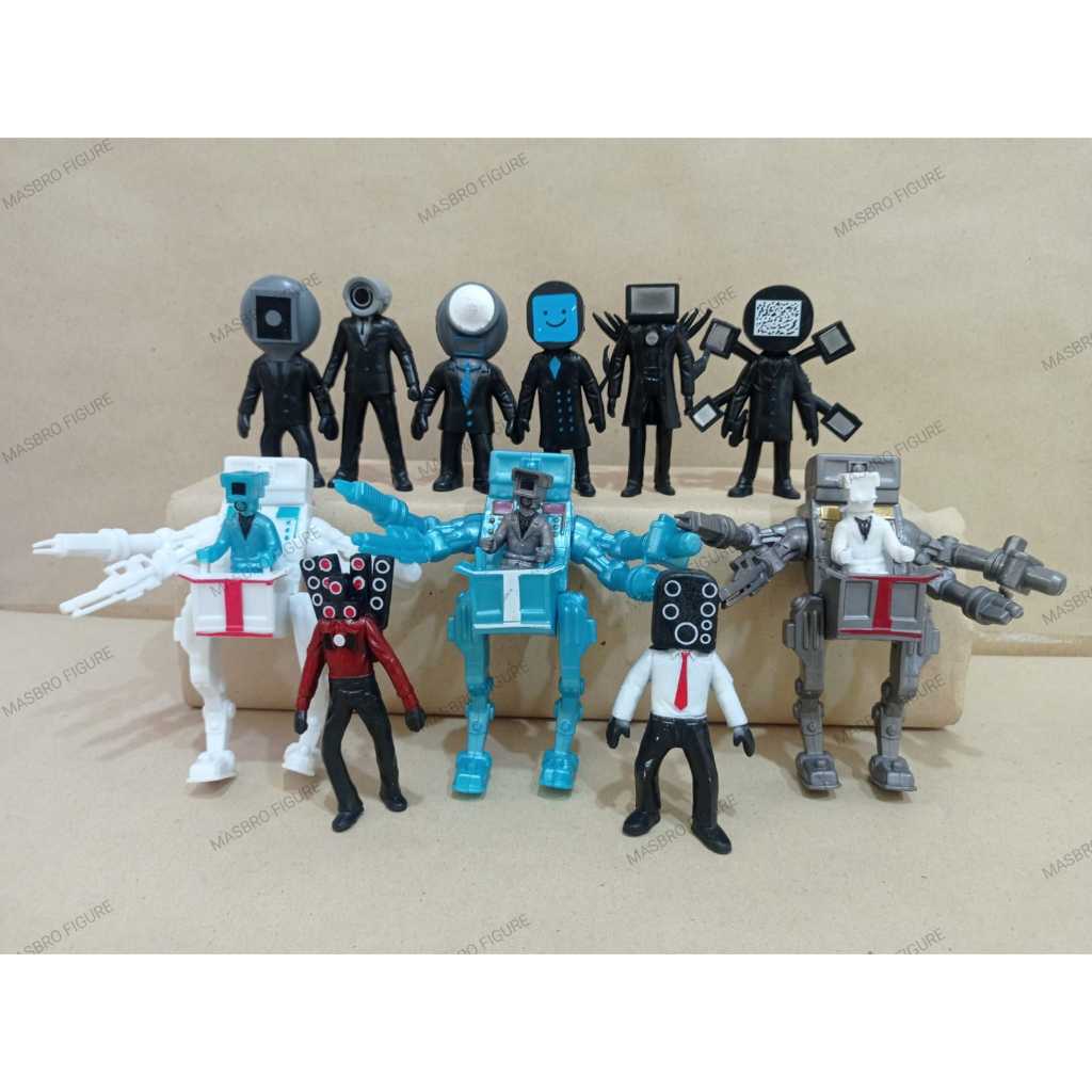 Action Figure Skibidi Led Kids Toys Skibidi Toilet Set Of 11pcs ...