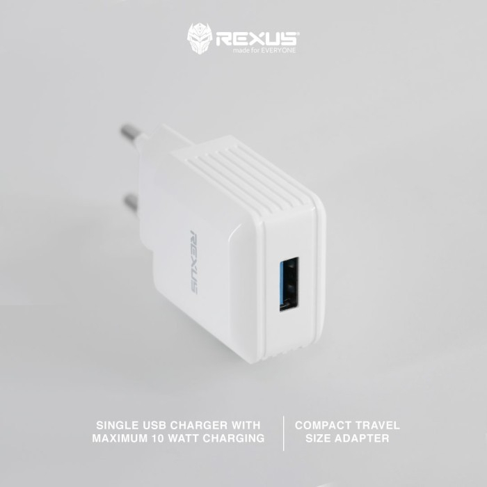Rexus PA50 / PA-50 Single USB-A Power Adapter Charger 1 Port 10Watt ...
