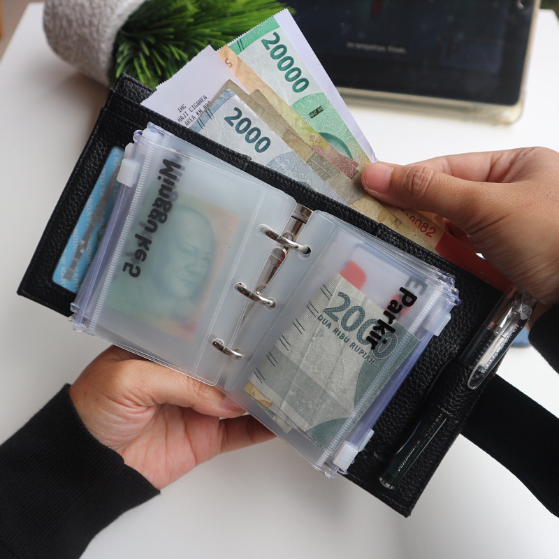 [ VOL 14 ] binder A8 ring 3 Korean style mini budgeting wallet | Shopee ...