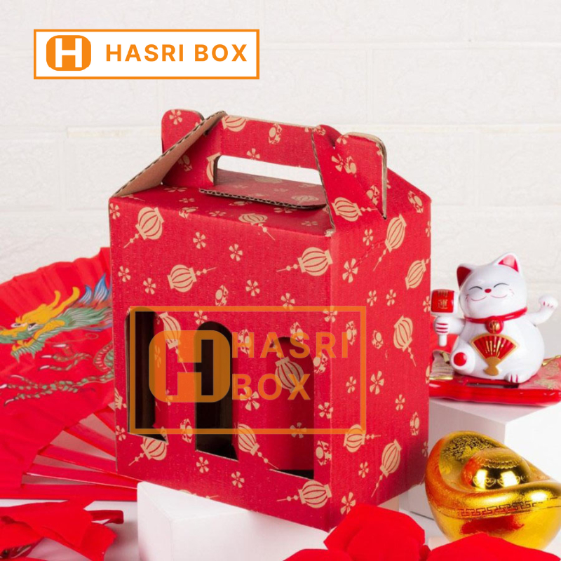 MERAH (10 pcs) 250ml Kale Bottle Cardboard Contains 6 Chinese New Year ...