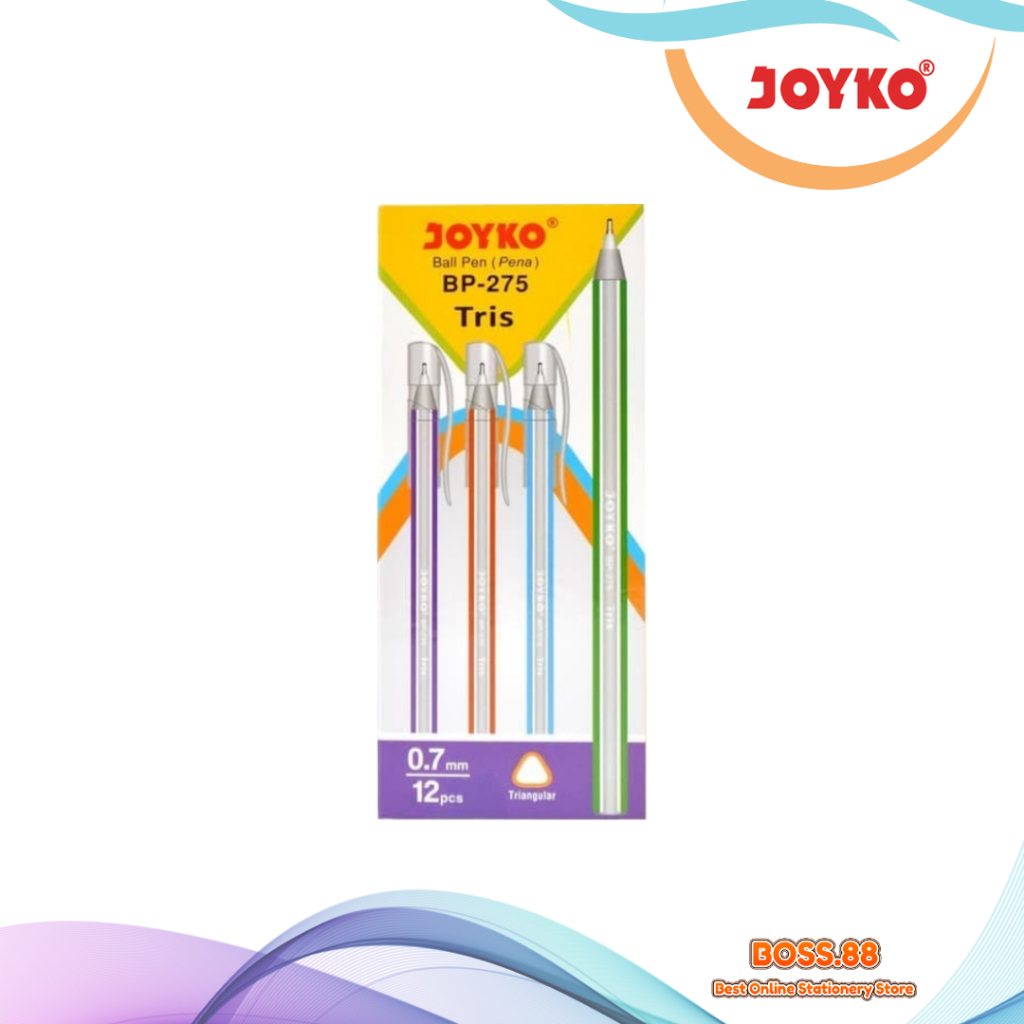 BALLPOINT / PULPEN JOYKO BP-275 TRIS (12 PCS) | Shopee Philippines