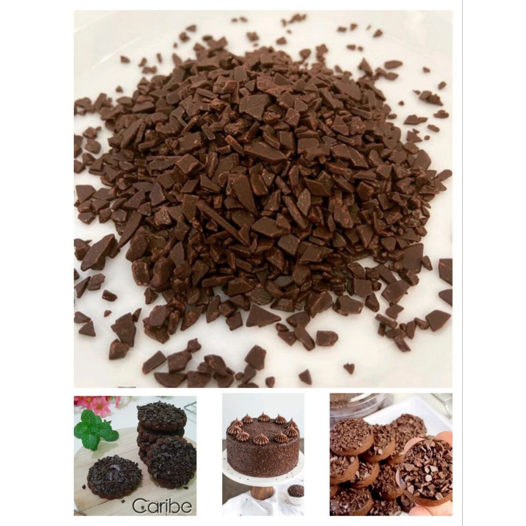 Caribe choco dark flakes chocolate topping drink shiny caribe cake ...