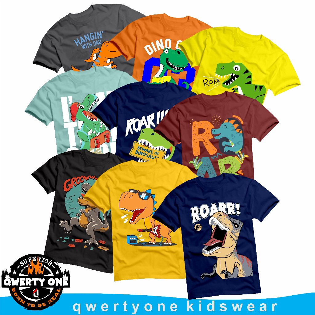 Dino Series Character Distro Children's T-shirts 1-14 Years | Shopee ...