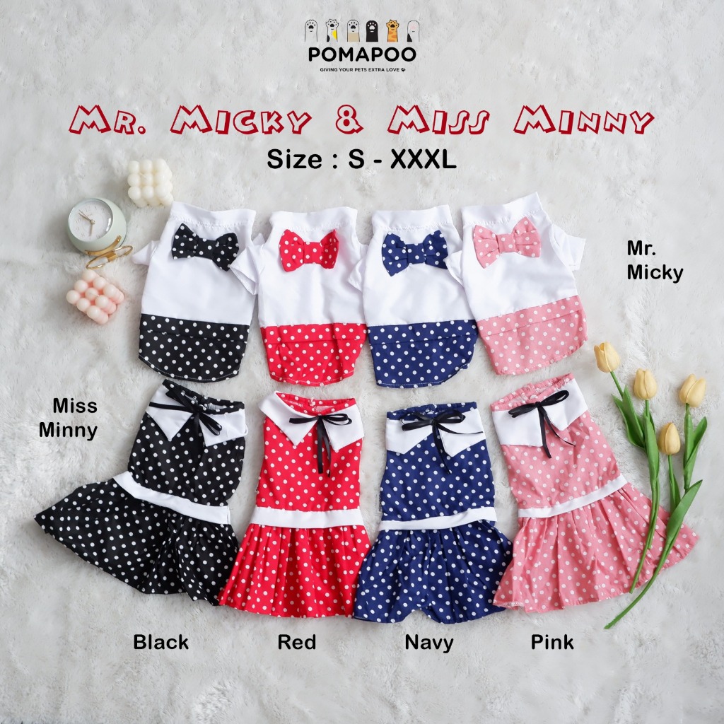 Pomapoo - Cat Clothes And Dog Clothes Mr. Micky & Miss Minny | Shopee ...