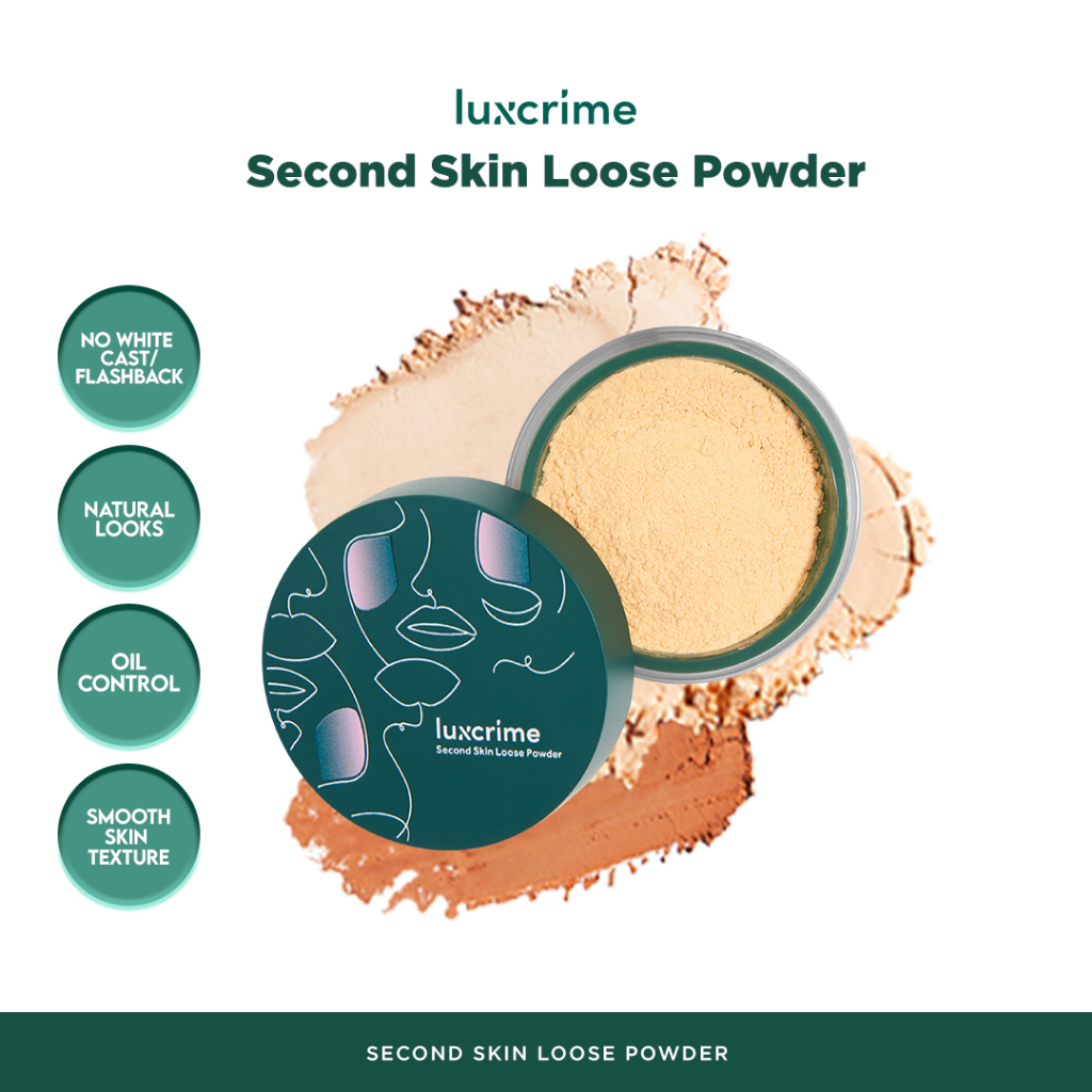 Luxcrime Second Skin Loose Powder - Loose Powder Brightens & Smooths ...