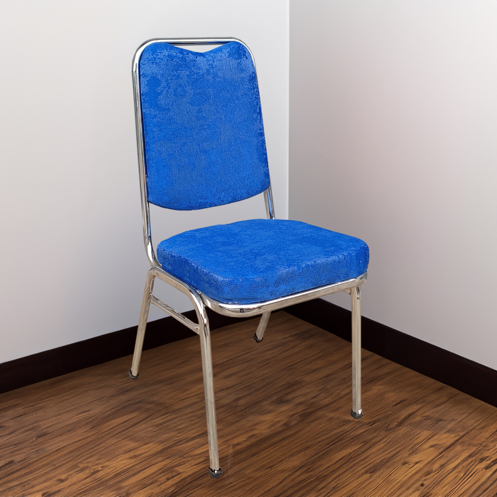 TENDA Blue Chrome Stacking Chair Tent Chair Church Chair Multipurpose ...