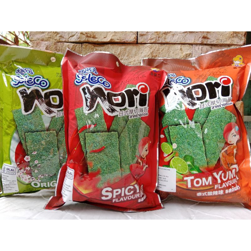 Seleco Nori Seaweed 36 grams / Original / Spicy / Tom Yum / LARGE SIZE ...