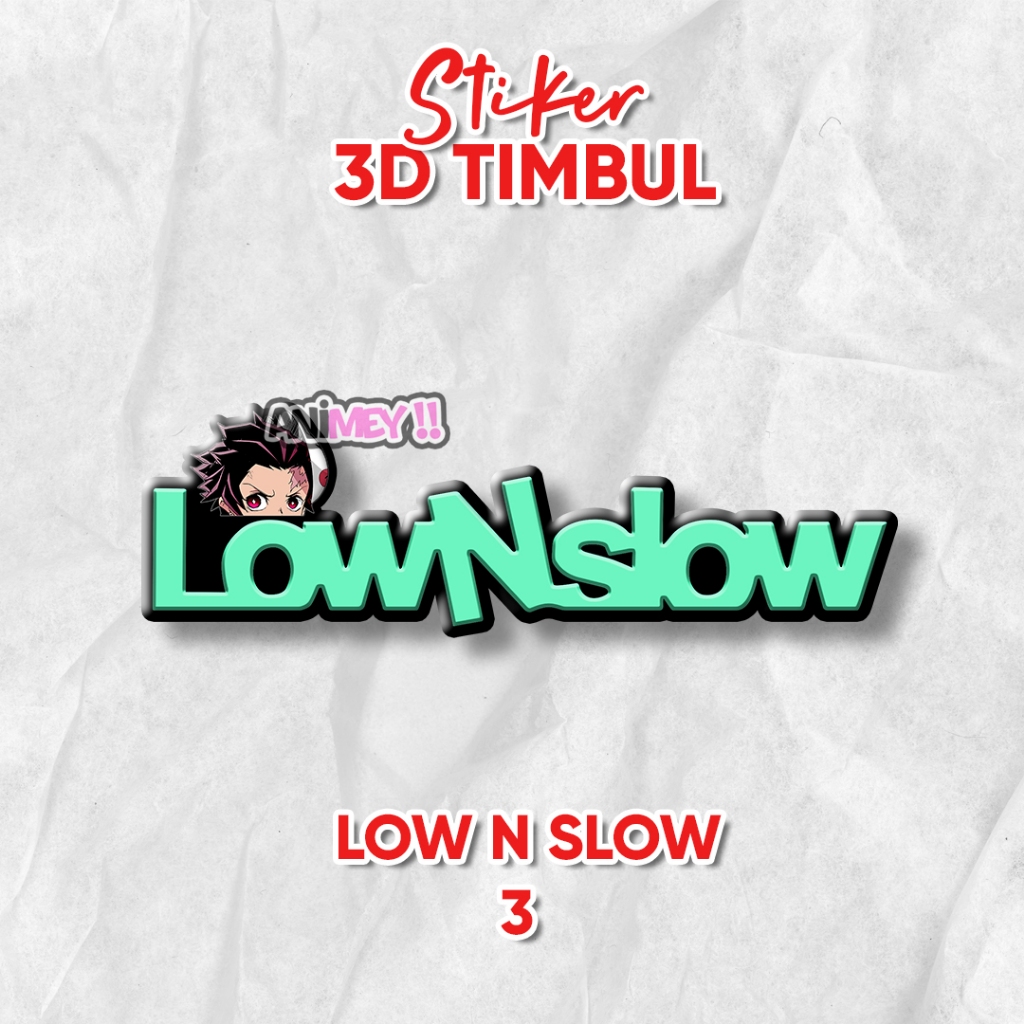 Low N Slow Anime Embossed 3D Emblem Sticker / Resin Anime Sticker ...