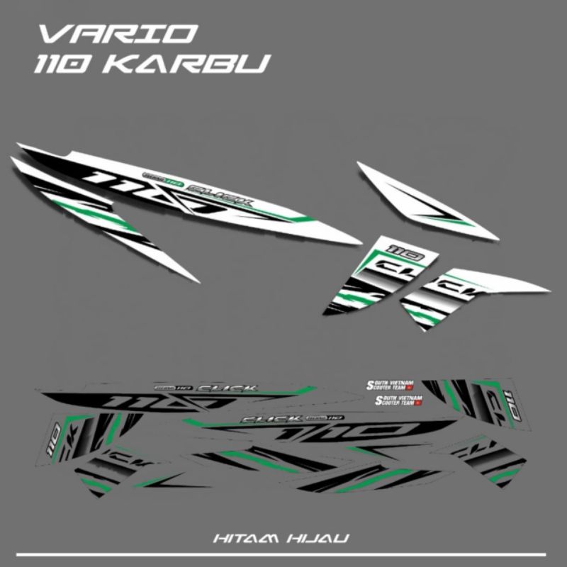 STRIPING STICKER TRANSPARENT VARIO 110 KARBU CUSTOM DESIGN ADZ | Shopee ...