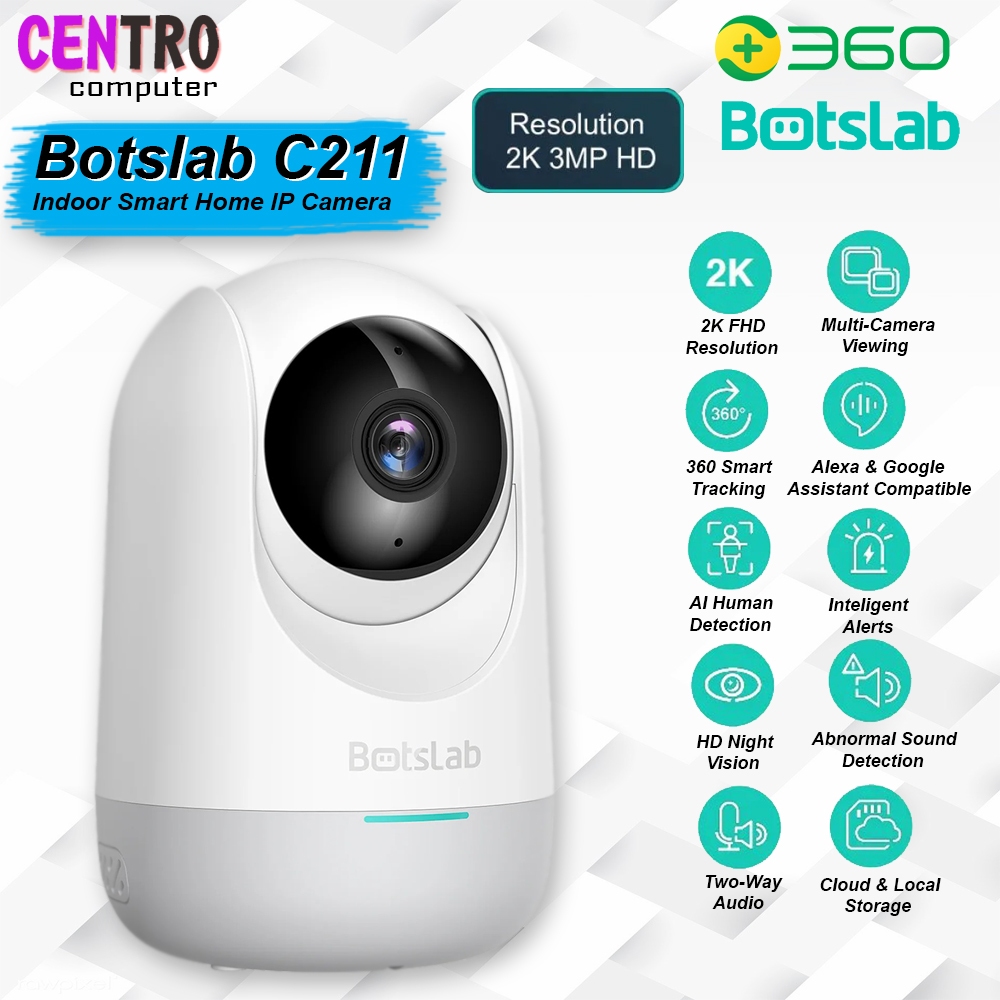 Botslab C211 2K 3Mp IP Camera CCTV Two-way Audio Night Vision | Shopee ...
