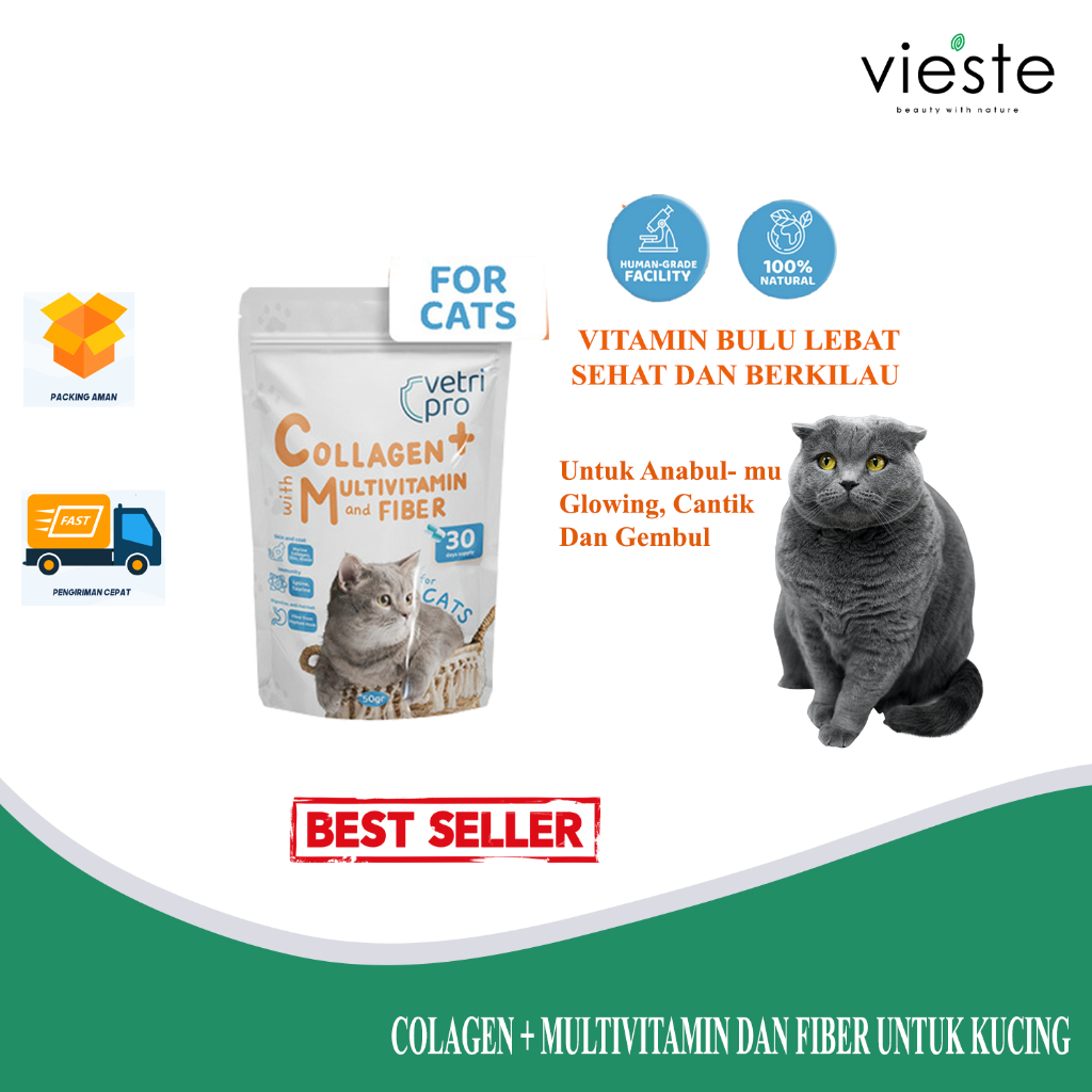 Collagen PLUS Vitamin Cat Dense Fur Shine 30 Capsules/POUCH | Shopee ...