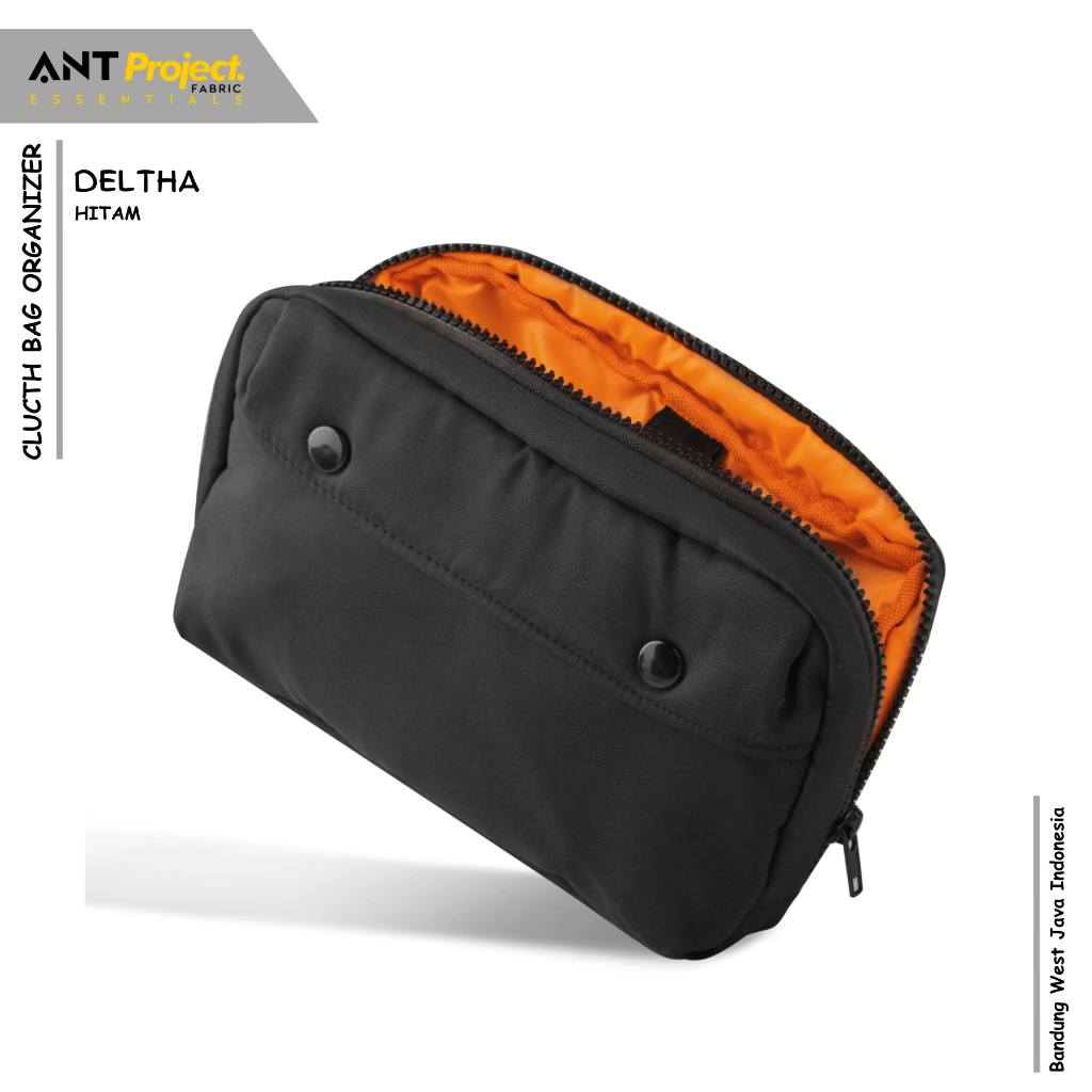 ANT PROJECT - Unisex Pouch Handbag Organizer - Deltha - Black | Shopee ...