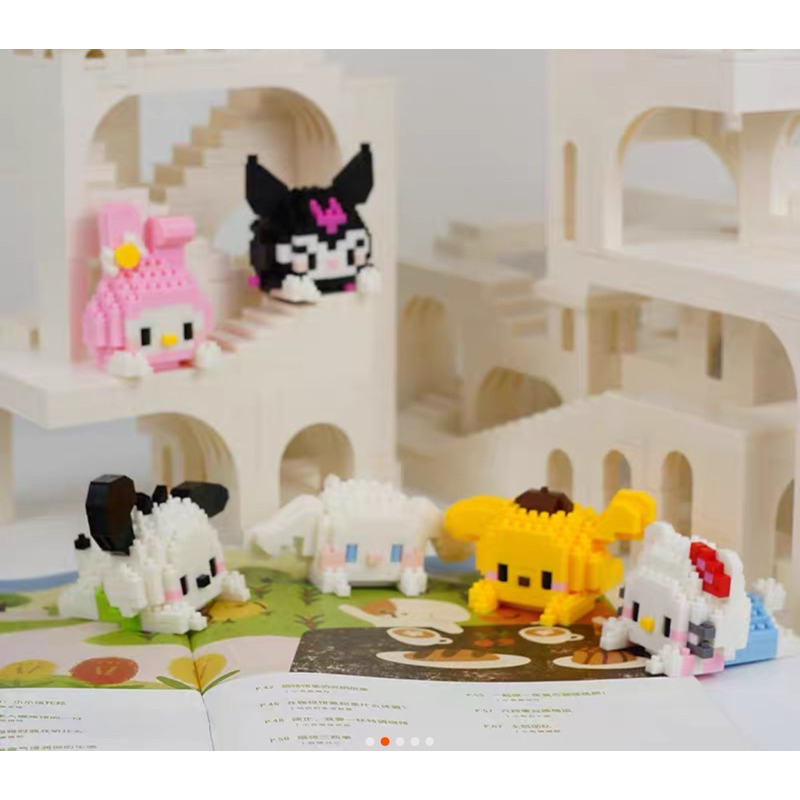 Puzzle Nano Block, Sanrio Lego Characters (Lying Down), Mkniatur Nanoblock, Kuromi, Miniature ...
