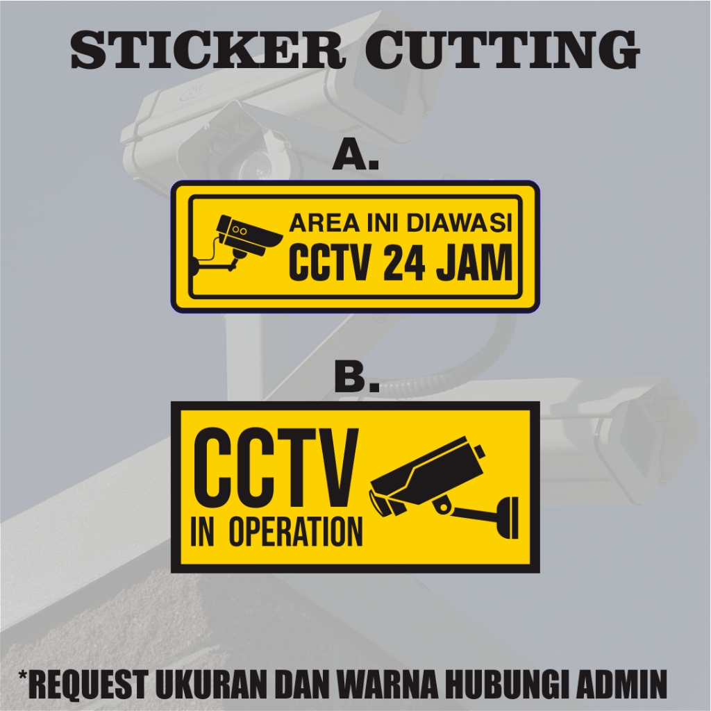 24 HOUR CCTV Stickers / Cutting Stickers | Shopee Philippines