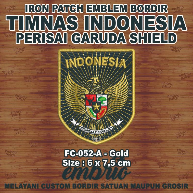 Fc-052-a garuda national team Patch Emblem embroidered Indonesian ...