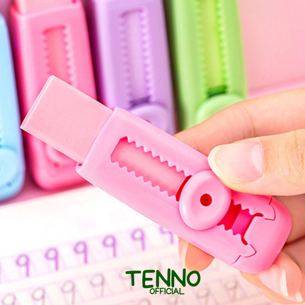 Tenno Mechanic Sliding Eraser Set Mechanical Eraser Clean Pencil Eraser ...