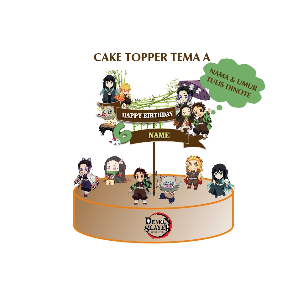 DEMON SLAYER CAKE TOPPER | Shopee Philippines