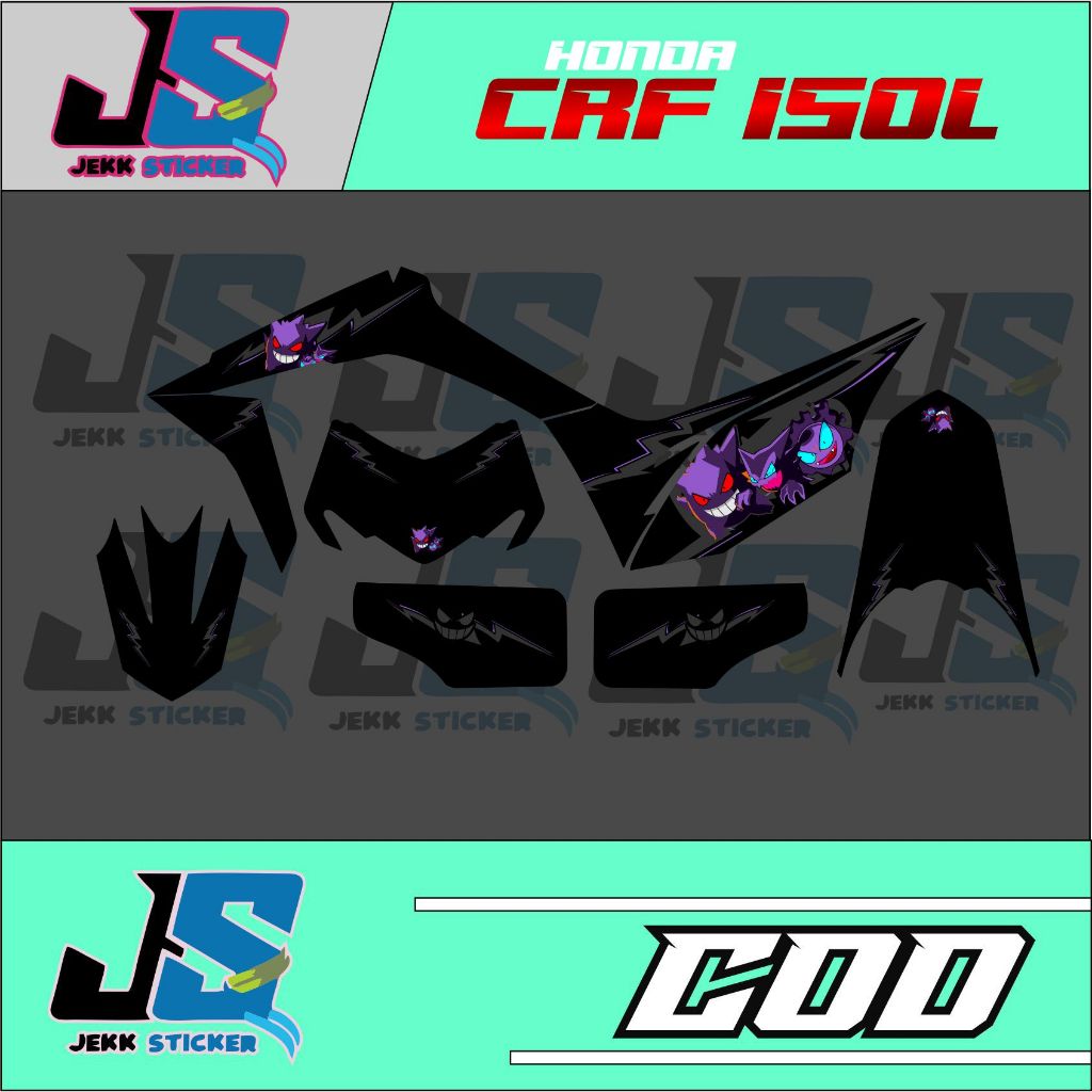 Simple STRIPPING HONDA CRF 150 L GENGAR POKEMON Has Been Cut, Just ...