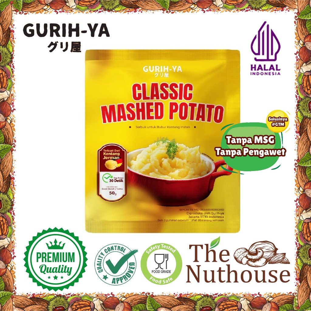 SAVORY YA Classic Mashed Potato / Instant Potato Porridge Powder 50gr ...