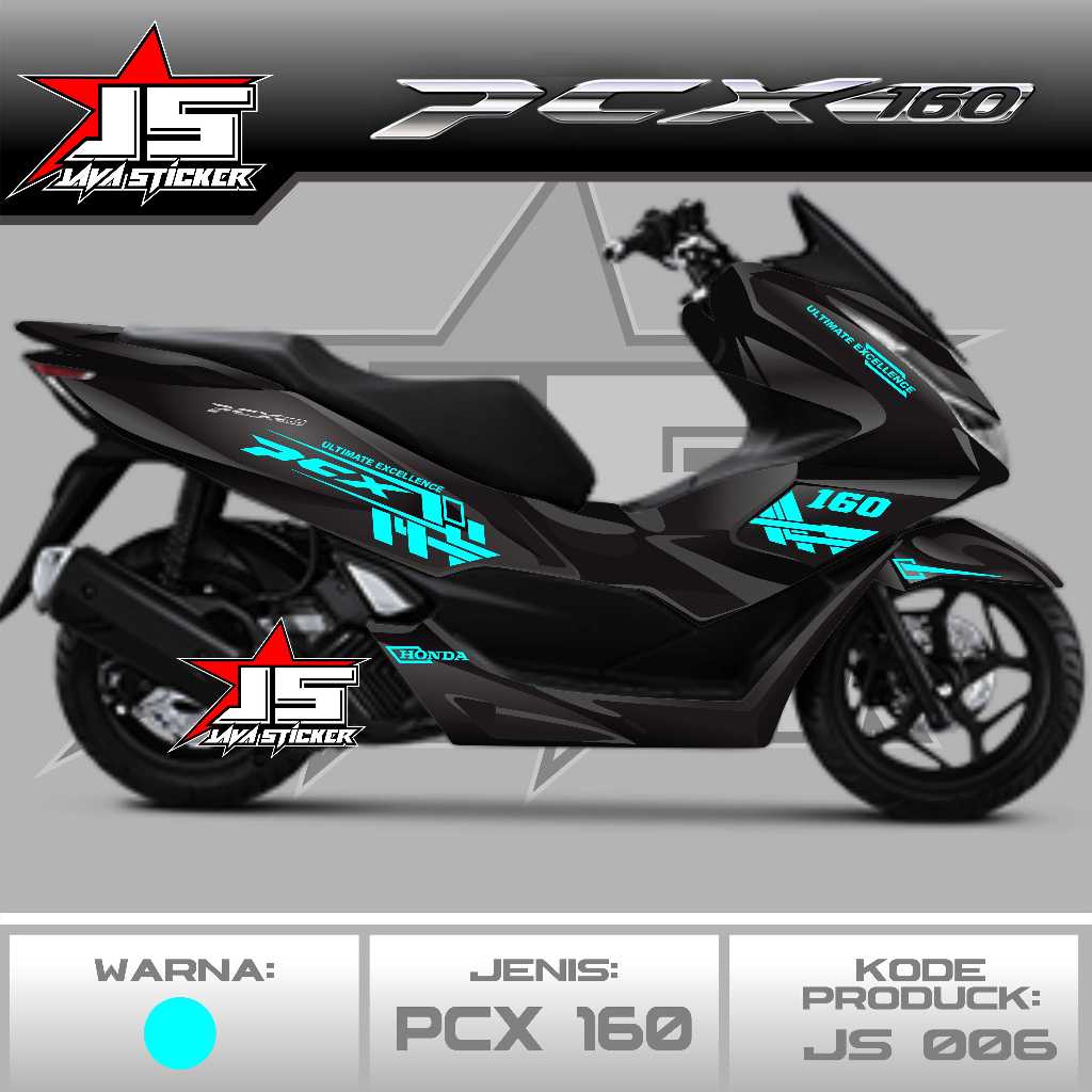 Cutting Sticker PCX - Motorcycle Accessories Sticker Honda PCX 160 cc ...