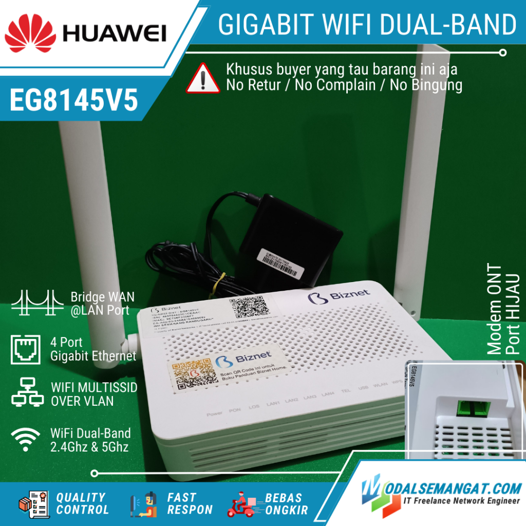 Wifi Router Huawei EG8145V5 ONT GPON Gigabit Dual-Band 2.4/5Ghz 5V5 | Shopee Philippines