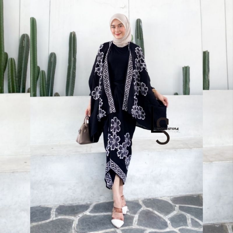 MAWAR MODERN KEBAYA SET SIMPLE KONDANGAN OUTFIT ONE SET BATIK OUTER ...