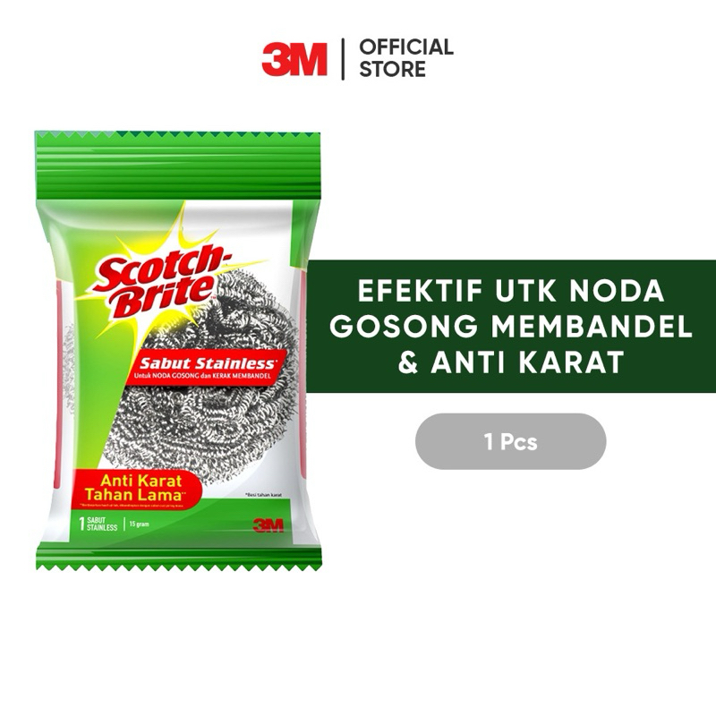 3m SCOTCH BRITE STAINLESS Coir Effective For Stubborn & Anti-Rust ...