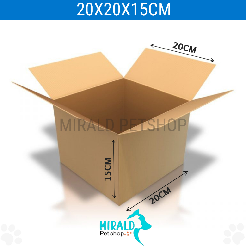 New Plain Cardboard Packing Cardboard Box Size 20x20x15cm | Shopee ...