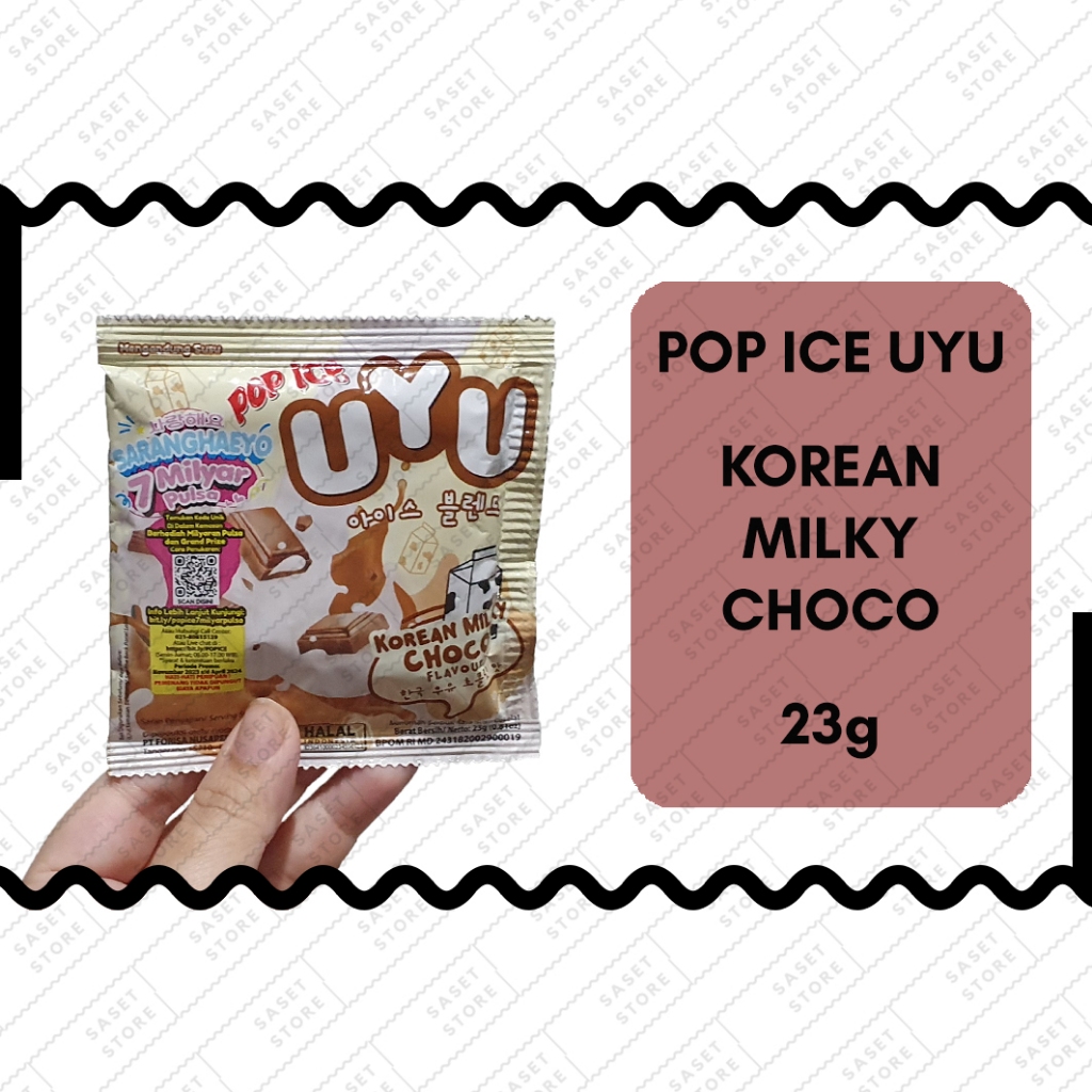 Pop Ice Uyu Choco Korean Milky 25g Sachet Drink Chocolate Milk Powder ...