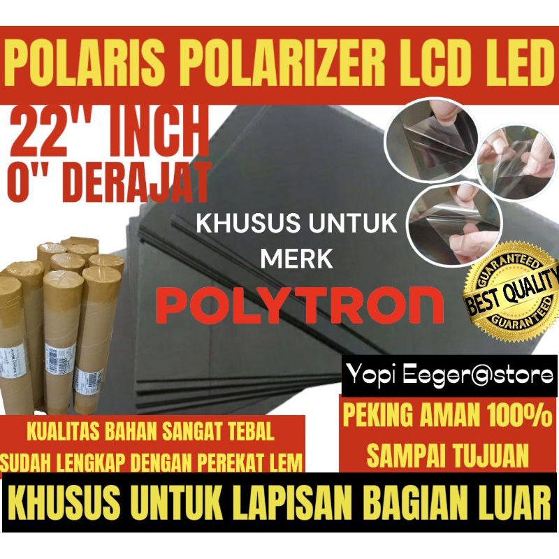 POLARIS POLARIS POLARIS LCD LED POLYTRON 22 INCH 0" DEGREE PLASTIC FILM ...