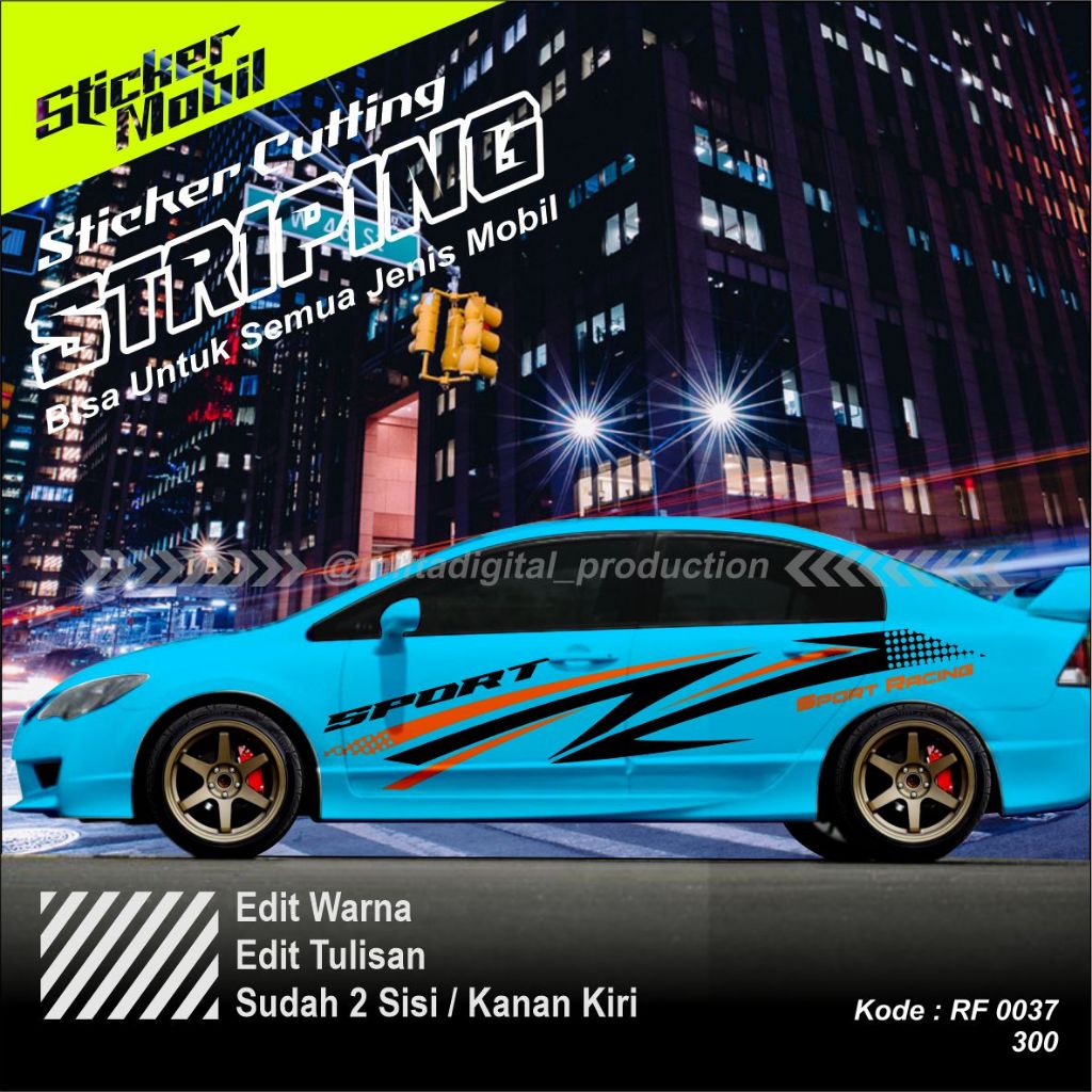 Car STICKER SEDAN VIOS COROLLA MERSEY ETC CUSTOM STICKER COOL CAR ...