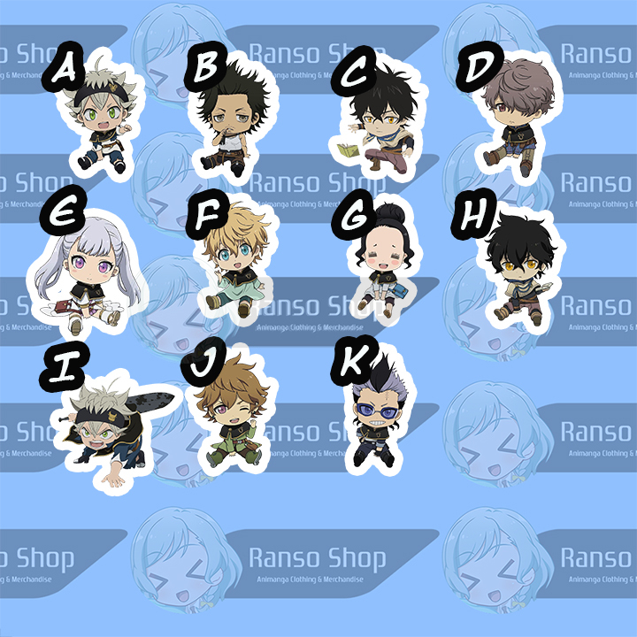Black Clover Chibi Sticker | Black Clover Chibi Vinyl Sticker | Glossy ...