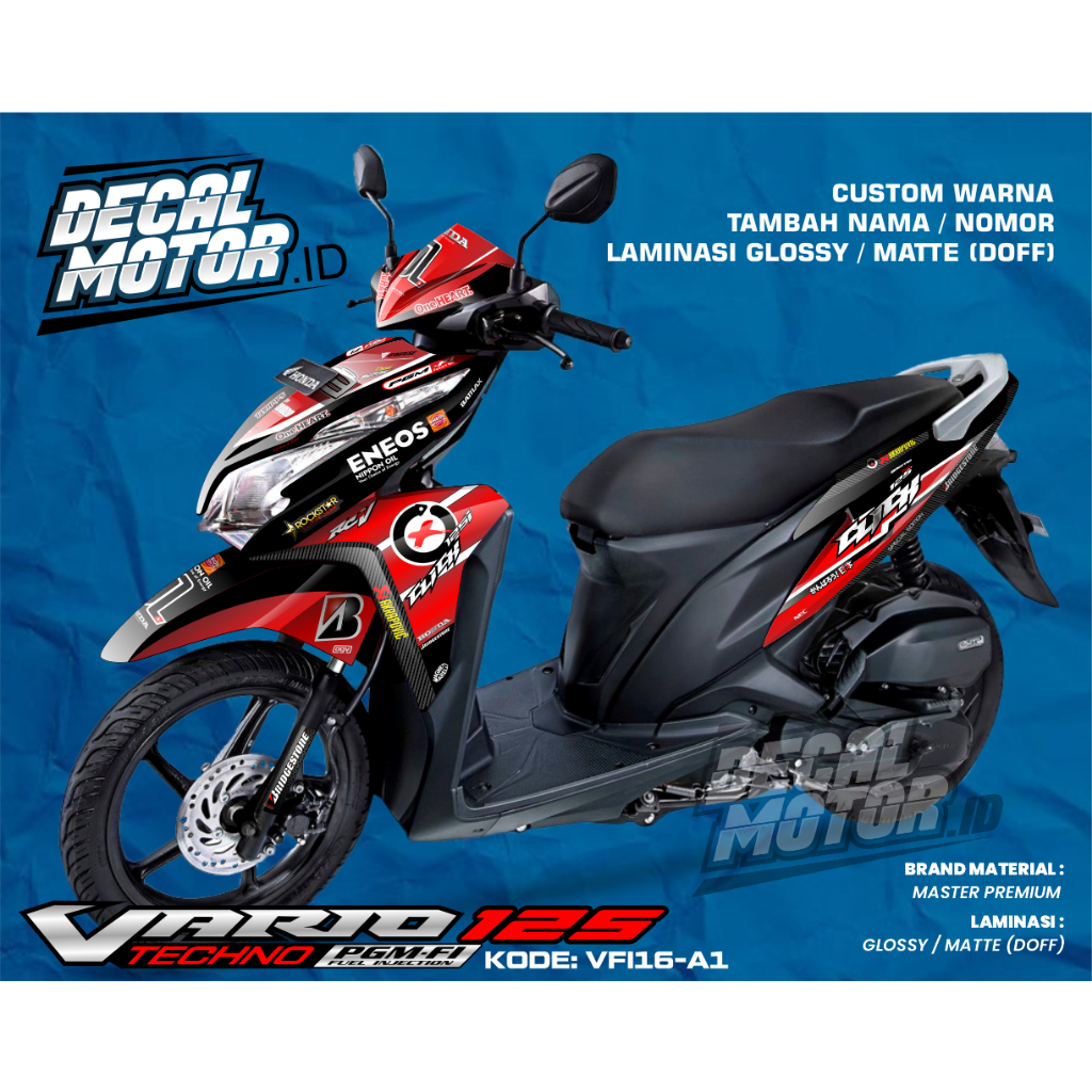 Honda VARIO 125 PGMFI 2014 Fullbody Sticker Decal Design Premium ...