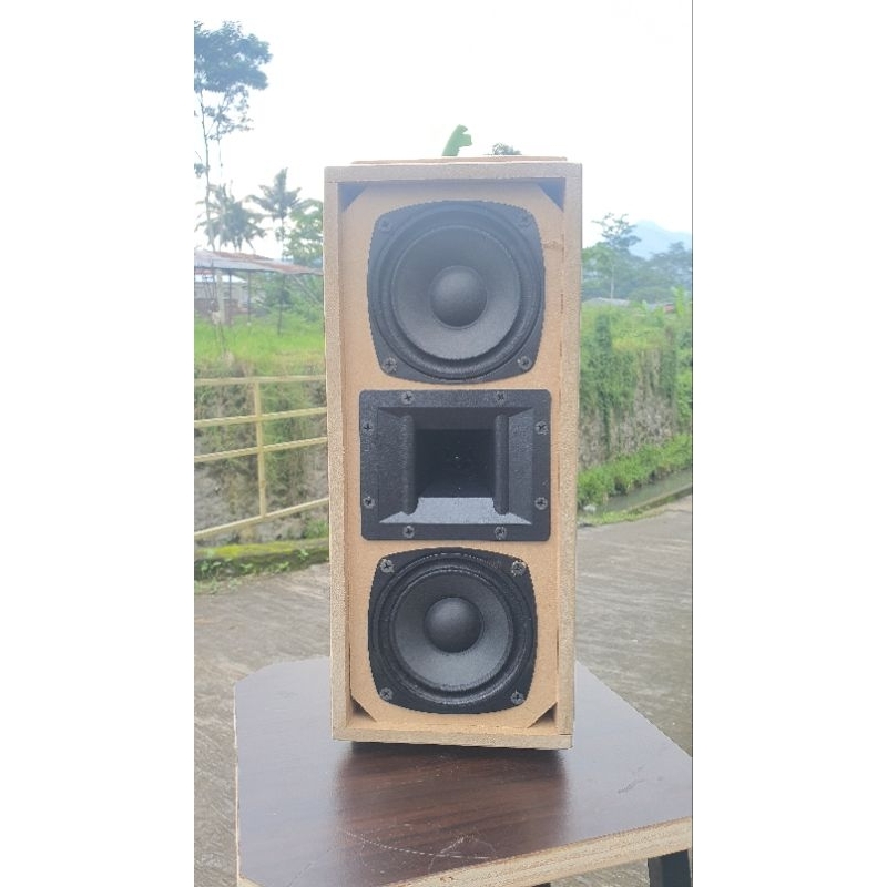 4 inch double array line Box plus 1cm thick mdf tweeter | Shopee ...