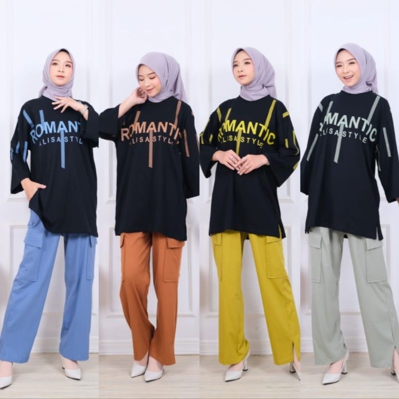 One Set Alisa Original One Set Cargo Women Latest Clothes Suits For ...
