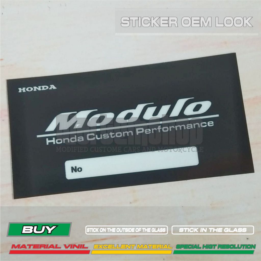Honda Modulo Quality Control Sticker (Inner Sticker) | Shopee Philippines